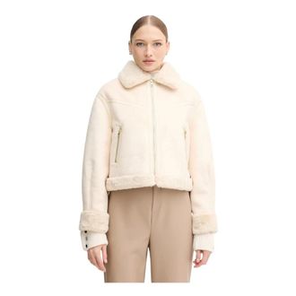 Gaud&igrave; Femme, Vestes, Beige, Taille: 36 FR Veste zipp&eacute;e