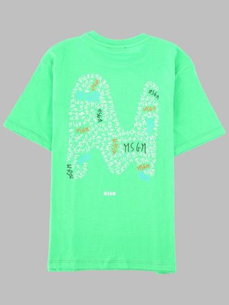 Msgm Cotton Jersey T-Shirt - Green