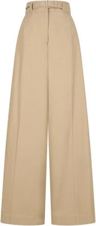 Dior Femme, Pantalons, Beige, Taille: 38 FR Dioriviera Pantalon Large Ceintur&eacute;