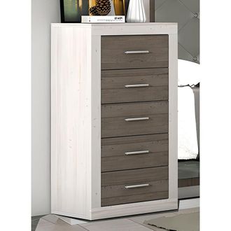 PEGANE Chiffonnier, meuble de rangement coloris Pin andersen, pin Gris - Longueur 50 x Profondeur 34,6 x Hauteur 60 cm Pegane