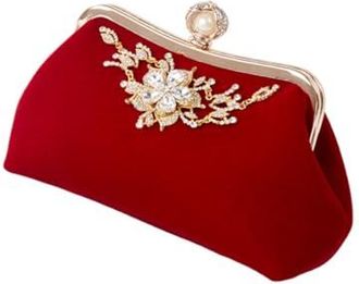 Hemoton Pochette Sac &agrave; Main Femme Soir&eacute;e Sac De Mariage Orn&eacute; De Pierres Brillantes Pochette Femme &Eacute;l&eacute;gante