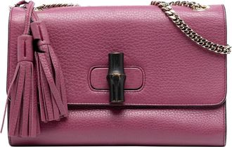 Gucci Hobo Bags - Medium Leather Miss Bamboo Crossbody - Gr. unisize - in Gold - f&uuml;r Damen