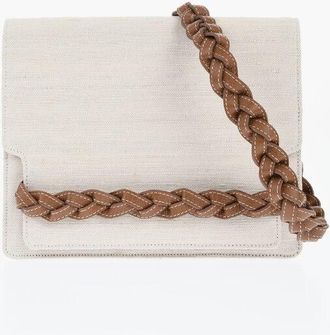 Amato Daniele Canvas TRECCIA Crossbody Bag with Leather Shoulder Strap Gr&ouml;&szlig;e Unica