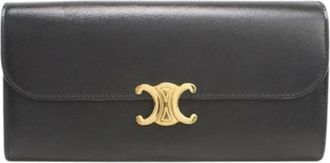 Celine Portefeuille long (bi-pli) Pre-owned - Femme - Pre-owned - Noir - Taille: ONE Size
