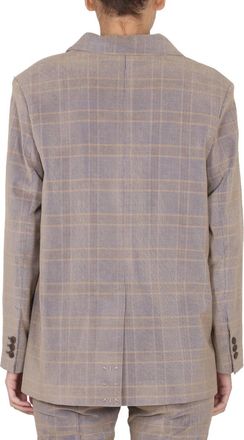 McQ by Alexander McQueen Mirror Lapel Oversize Blazer - Beige