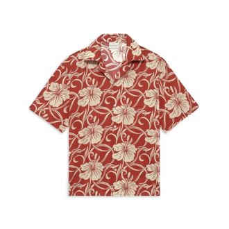 Dr&ocirc;le de Monsieur Chemise Hibiscus Monoramme - - Shirts - Herren - Rot - XL