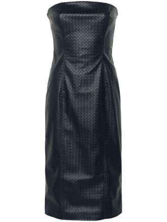 Rotate robe mi-longue à design tressé - Bleu