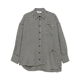 The Attico Chemise Bomber Pied-de-poule - Femme - Blouses et Chemises - Multicolore - Taille: 38 FR