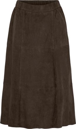 Notyz Notyz, Femme, Jupes, Brun, Taille: 42 FR Jupe Midi Trap&egrave;ze