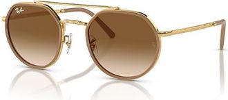 Ray-Ban Rb3765 Sonnenbrillen Arista Gold Fassung Braun Glas 53-22