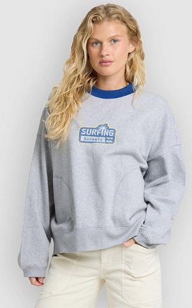 Billabong Sunsets Crew Fleece Pullover heather grey