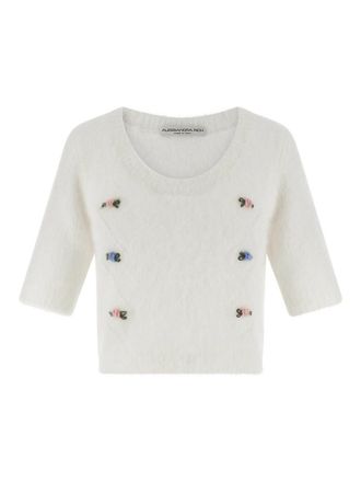Alessandra Rich Cardigan - Blanc
