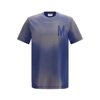 Moschino Homme, Tops, Bleu, Taille: XL T-shirt en coton &agrave; coupe confortable