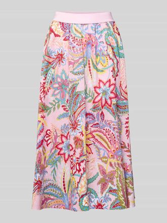 Milano Regular Fit Midirock mit Allover-Paisley-Print