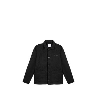 Maison Labiche Blouson droit en laine m&eacute;lang&eacute;e