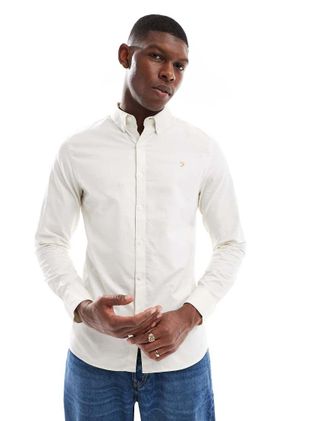 Farah Brewer - Chemise &agrave; manches longues - Beige-Neutre