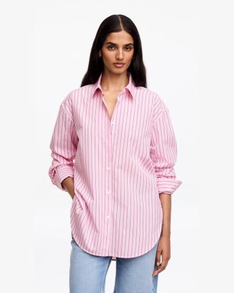 Arket Popeline-Hemd Mit Lockerer Passform -Rosa
