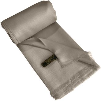 CJ Apparel Helles Französisches Beige Normallack Design Nepalesischer Fransenschal Schal Stola Wrap Pashmina NEU