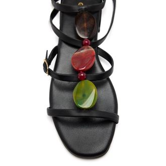 Gioseppo Damen Norrie Flache Sandale, Schwarz, 38 EU