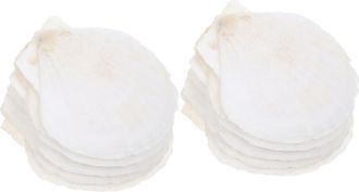 PartyKindom 35 Stück Teiliges Natürliche Weiße Jakobsmuscheln für Bastelprojekte Küsten Dekoration DIY Kunsthandwerk und Wohnaccessoires