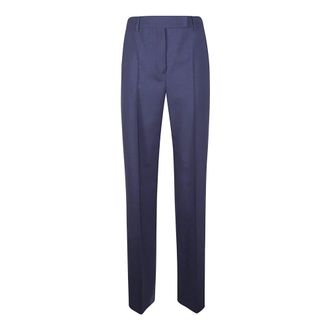 Max Mara Straight Leg Hose - - Trousers - Damen - Blau - XS
