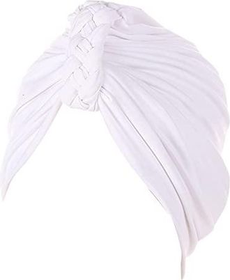 Generic Chapeau de t&ecirc;te ethnique pour femme Cancer Couverture turban Bandeau dentra&icirc;nement, blanc, Taille unique