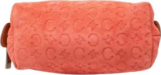 Celine Pre-owned Suede Pouch - Femme - Pre-owned - Orange - Taille: ONE Size