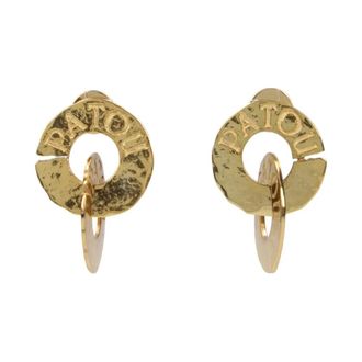 Patou Logo Circle Drop Ohrringe - - Accessories - Damen - Gelb - ONE SIZE