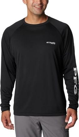 Columbia Terminal Tackle Polo &agrave; Manches Longues pour Homme Moyen Black, Cool Grey Logo