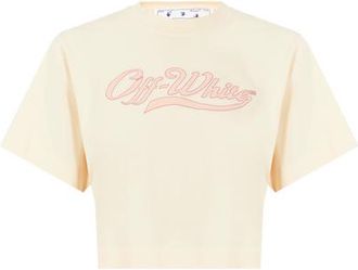 Off-white T-shirt &agrave; logo en coton