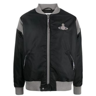 Vivienne Westwood Gestreifte Radfahrer-Bomberjacke - - Jackets - Herren - Schwarzk - L