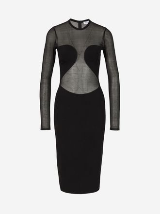 Alaia Vestido Midi Transparente