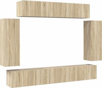 vidaXL Vidaxl - Set Di Mobili Porta Tv 6 Pz Rovere Sonoma In Legno Multistrato