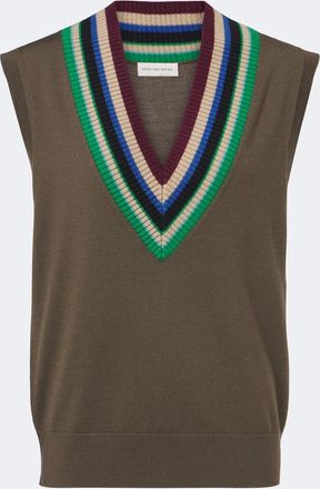 Dries Van Noten Pull sans manches en laine vierge