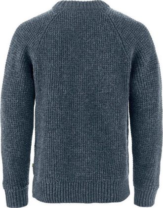 Fj&auml;llr&auml;ven Sweatshirt &ouml;vik Waffle Knit M Komfortabler Herrenpullover aus Wolle mit hervorragender