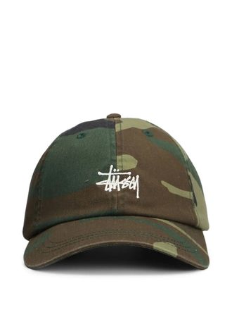 St&uuml;ssy casquette &agrave; imprim&eacute; camouflage - Vert