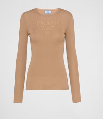 Prada Rundhalspullover aus Superfine-Wool