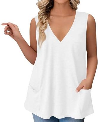 Generic Debardeur Femme Chic et &eacute;l&eacute;gant Chemisier sans Manche R&eacute;tro D&eacute;bardeur Crop Top Ete Haut Sexy Chic et Elegant Caraco Vetement Femme Ete Tee Shirt sans 