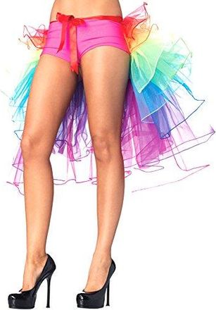 Chic Jupe Tulle Arc en Ciel Jupon Mini Tutu Froufrou Courte Couches Déguisement Party Soirée Cabaret Bar Toussaint Halloween Danse Ballet