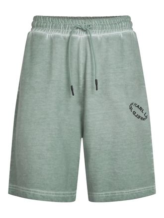 Karl Lagerfeld short de sport à logo imprimé - Bleu