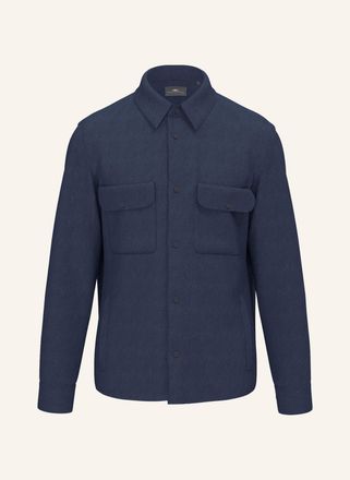 Fynch-Hatton Fynch-Hatton Overshirt Mit Leinen blau