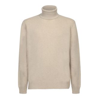 Dell'Oglio Gerippter Rollkragenpullover - - Knitwear - Herren - Beige - XL