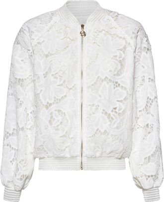 Silvian Heach Femme, Vestes, Blanc, Taille: 40 FR Veste zipp&eacute;e d&eacute;corative