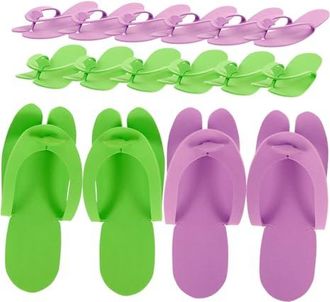 Hemoton 20 Paires De Pantoufles Jetables De P&eacute;dicure De Plage Portables De Spa Pour Clients H&ocirc;tel