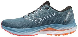 Mizuno Homme Wave Inspire 19 Chaussure de Course sur Route, Bleu Provincial Blanc Orange Clair, 40.5 EU