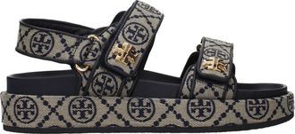 Tory Burch Tory Burch Kira Femmes Sandales Tissu Beige/Bleu Marine