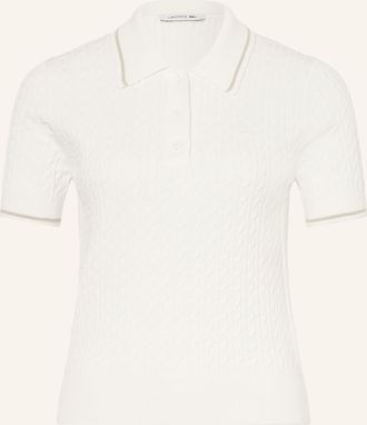 Lacoste Strick-Poloshirt weiss