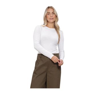Modstr&ouml;m Igormd LS T-shirt - - Tops - Damen - Wei&szlig; - XS