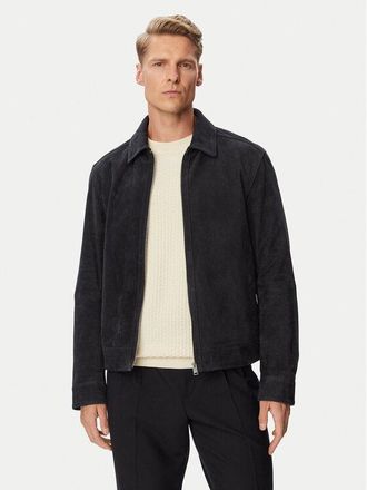 HUGO BOSS Lederjacke H-Malbano7 50563869 Dunkelblau Regular Fit