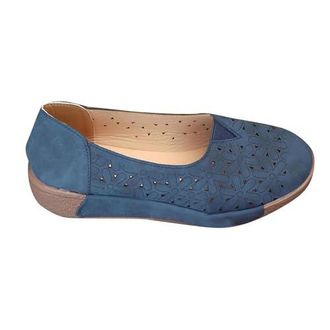 Generic Chaussures plates d&eacute;contract&eacute;es &agrave; bout rond pour femme - Respirantes - Antid&eacute;rapantes - L&eacute;g&egrave;res - Pour l&eacute;t&eacute; et lext&eacute;rieur, bleu, 38.5 EU